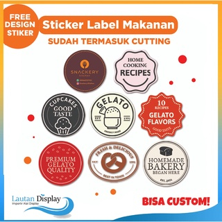 Jual Stiker Label Makanan Plus Cutting Custom Stiker Logo Bulat, Kotak ...