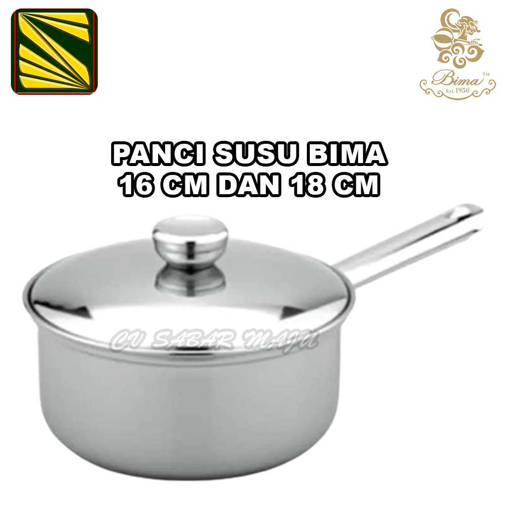 Jual Bima Panci Susu 16 cm dan 18 cm Saucepan With Cover Stainless ...