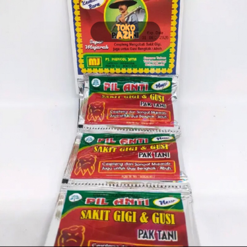 Jual Obat Sakit Gigi Berlubang Obat Sakit Gigi Ampuh Pil Anti Sakit Gigi Pak Tani | Shopee Indonesia