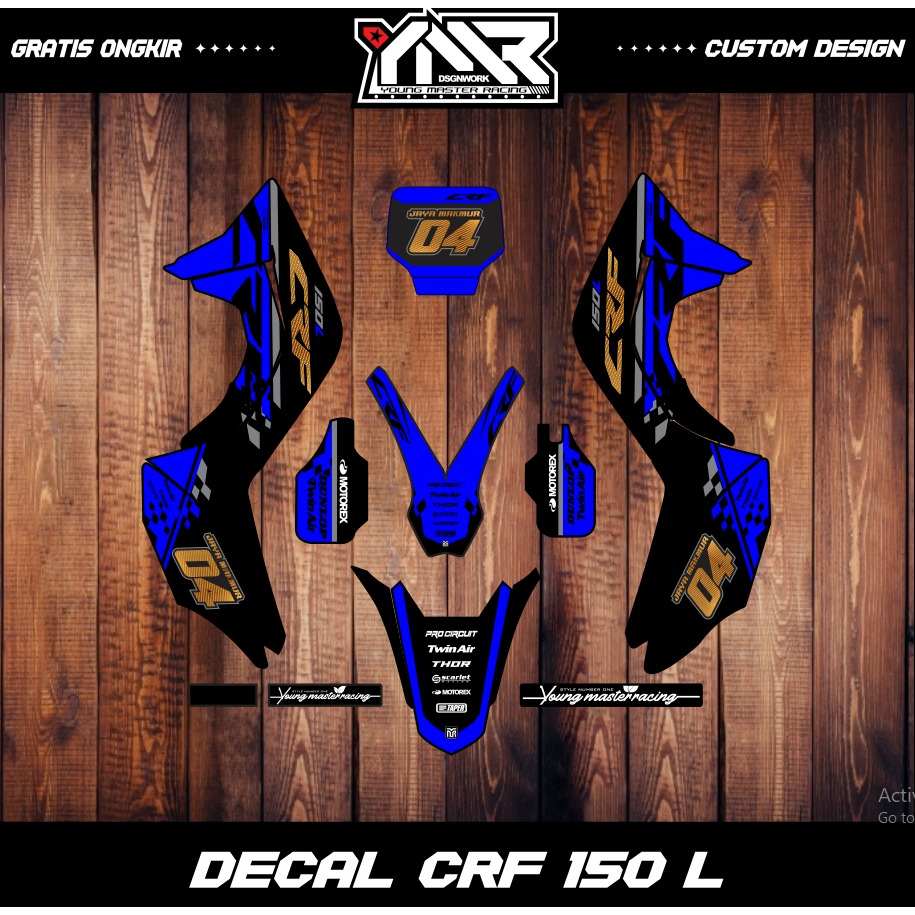 Jual Decal sticker stiker motor D TRACKER/DTX Full custom warna cerah ...