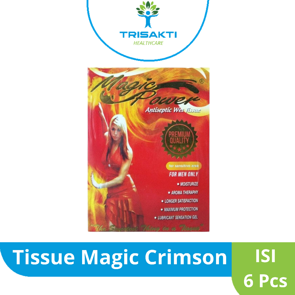 Jual Tisu Magic Power Crimson Desire 1 kotak isi 6 Pcs Obat Kuat Tahan ...