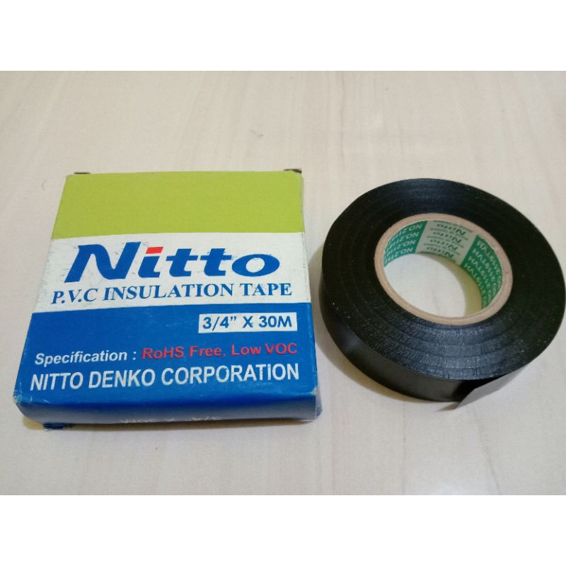Jual Isolasi Nitto 30 Meter | Isolasi Listrik | Isolasi PVC Nitto 3/4 ...