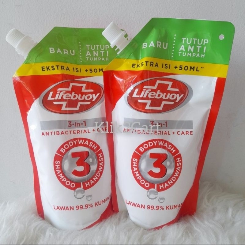Jual Lifebuoy 3-in-1 antibacterial + care bodywash, shampoo, handwash ...