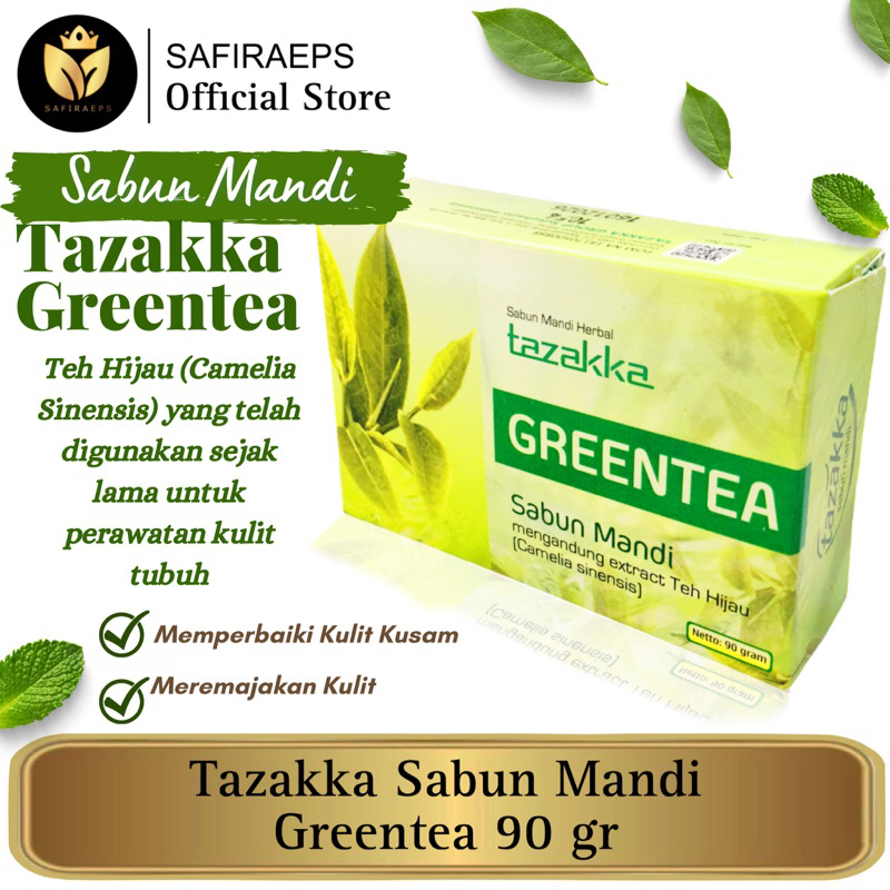 Jual Tazakka Sabun Mandi Herbal Greentea 90 gr - Sabun Mandi Mengandung ...