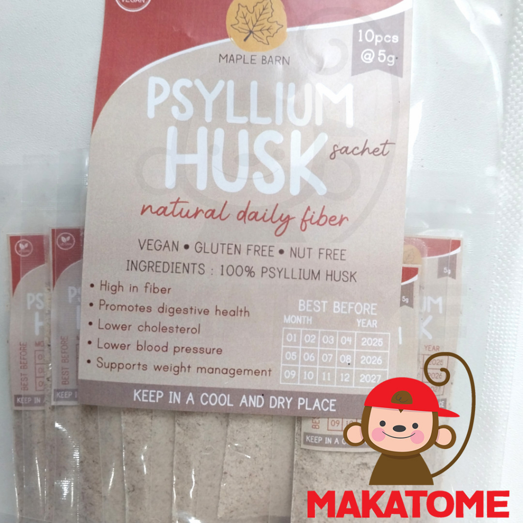 Jual Psyllium Husk Powder Maple Barn 10 sachet 5gr 50 gr 50gr diet ...