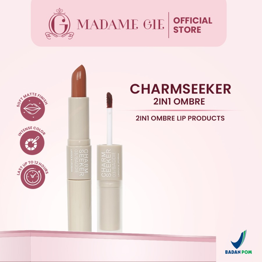 Jual AS Madame Gie 2in1 Lips Charmseeker Lip Cream Ombre Lipstick ...