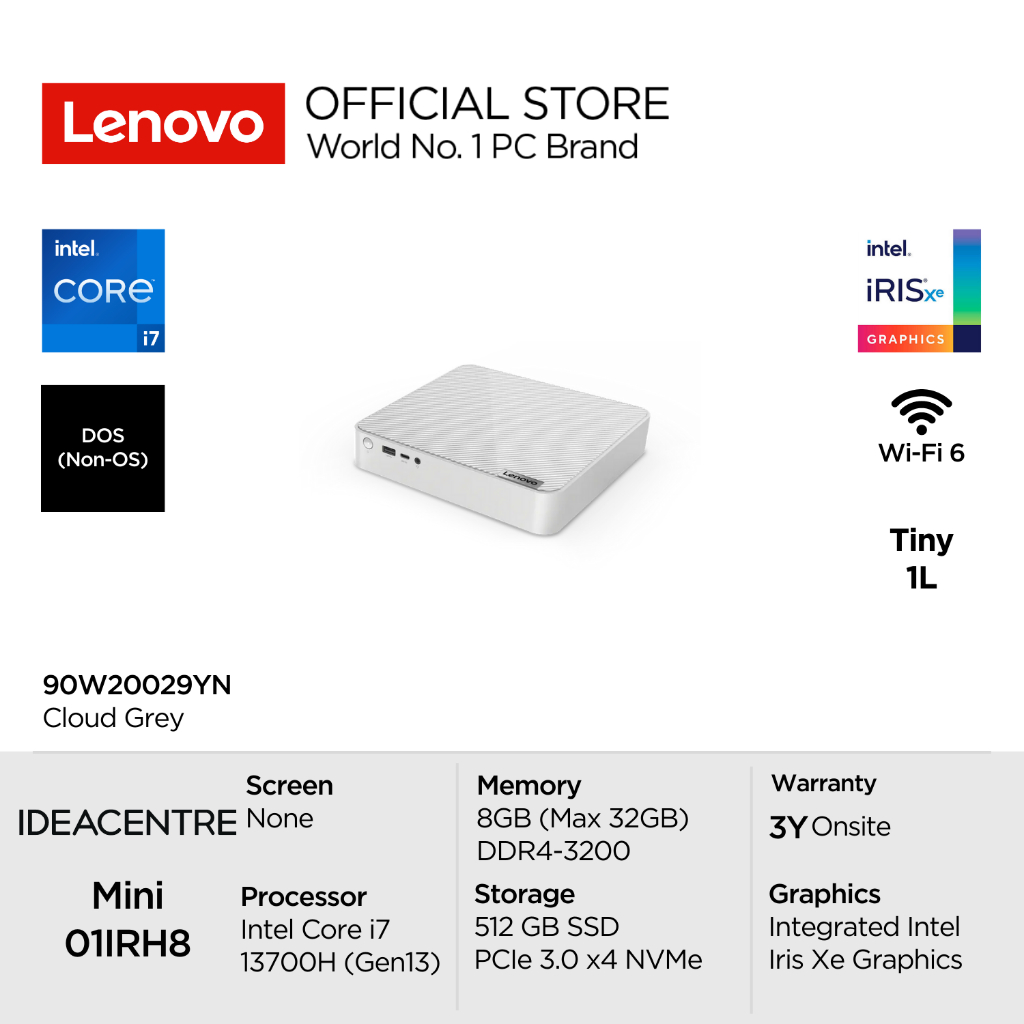 Jual Lenovo PC IdeaCentre Mini 01IRH8 Tiny 29YN Intel Core i7 13700H ...