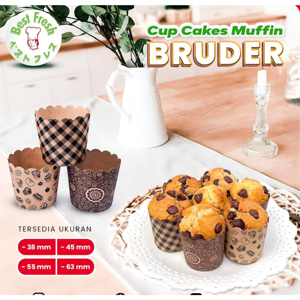 Jual Cup cake muffin bruder 38,45 mm | kertas alas kue cap bestfresh ...