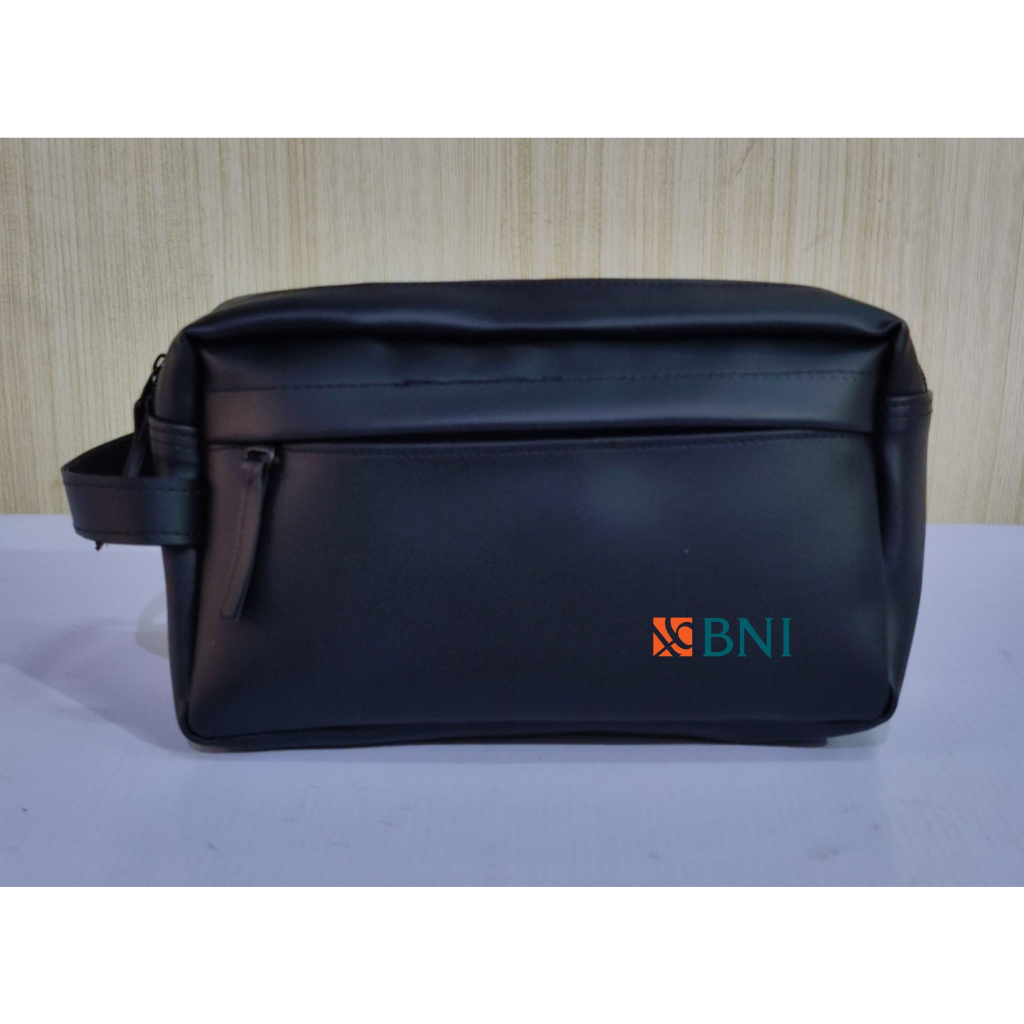 Jual Tas Tangan Pria Custom Logo Bank BNI/Cluth Kulit Custom Logo Bank ...