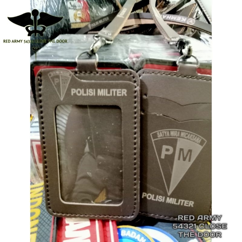 Jual ID Card Holder Tali Lanyard Name Tag Logo Polisi Militer | Shopee ...