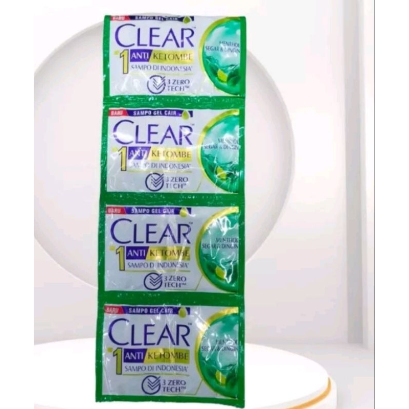 Jual Shampo clear sachet 1 renceng isi 12 sachet 9 ml. | Shopee Indonesia