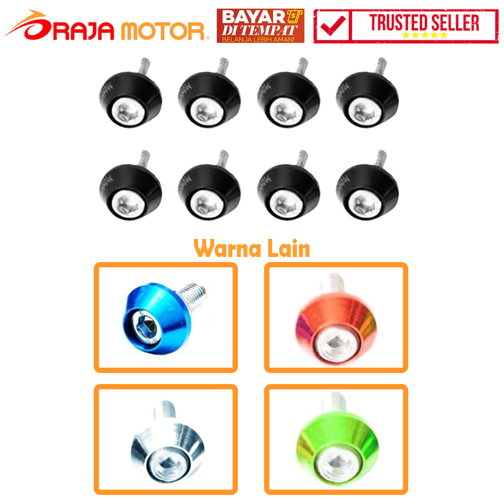 Jual Baut L Variasi Ring Almunium 6mm Warna-2 Set | Shopee Indonesia