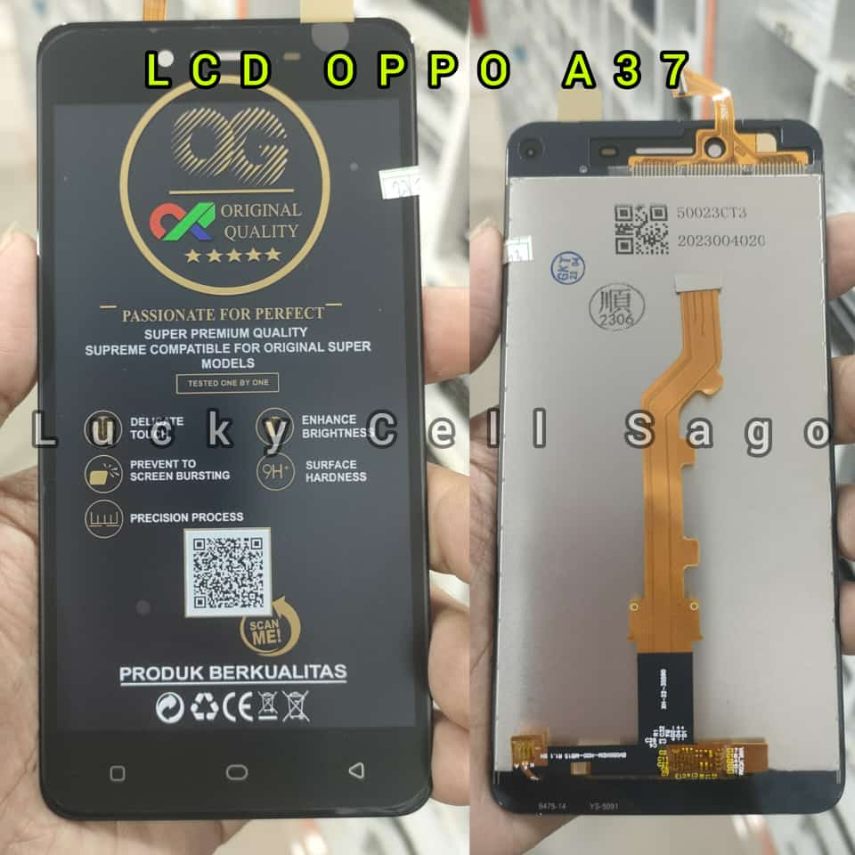 Jual LCD FULLSET OPPO A37 SUPER OG / HITAM & PUTIH | Shopee Indonesia