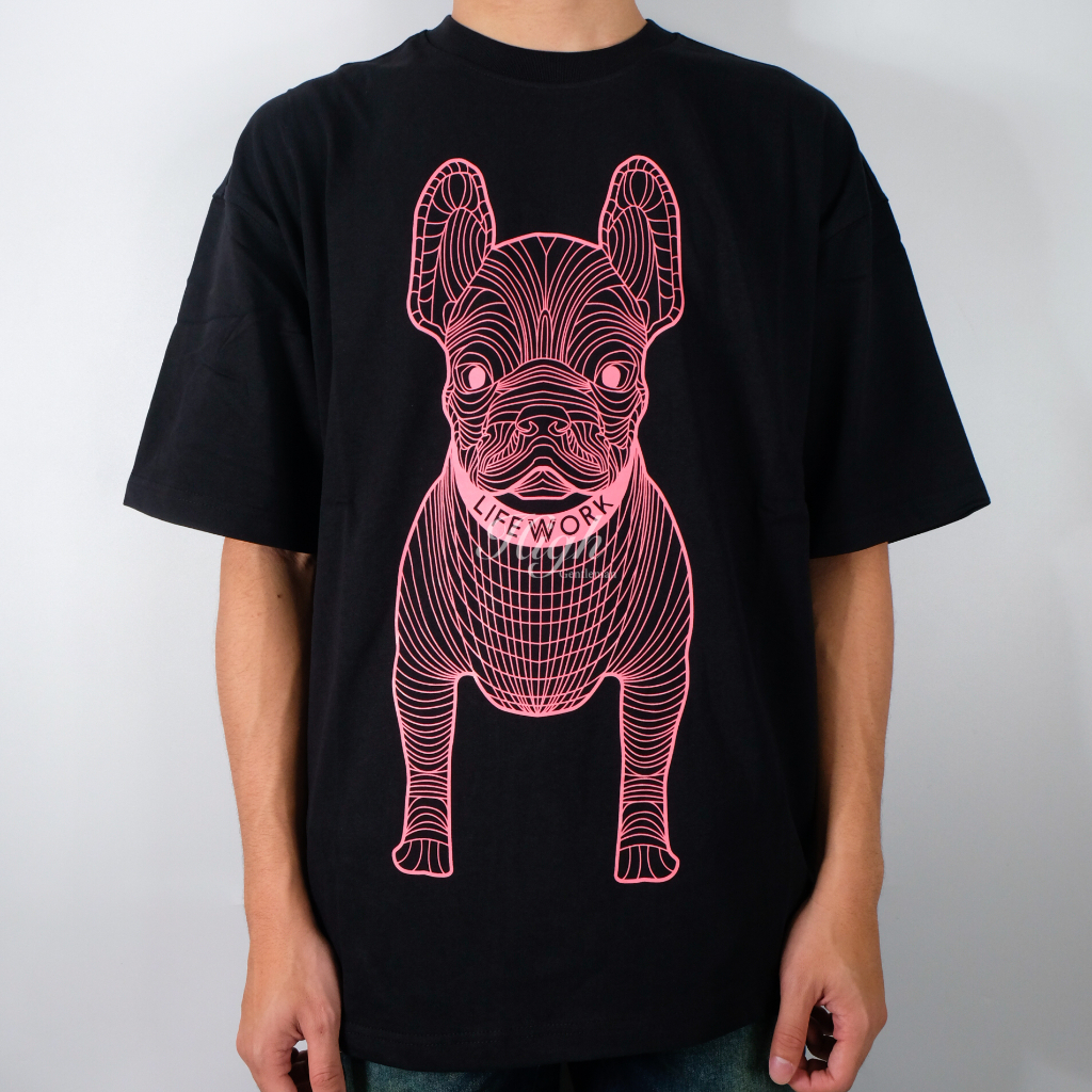 Jual Lifework Radog Big Logo Oversize Tee Black/Pink 100% Original ...