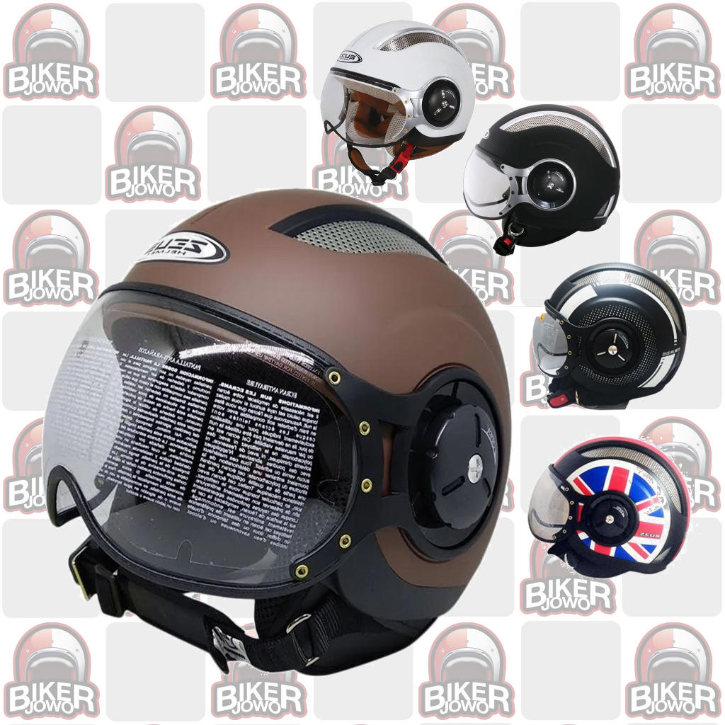 Jual Helm Zeus 218 Z218 ZS218 Pilot Half Face Retro ZS | Shopee Indonesia
