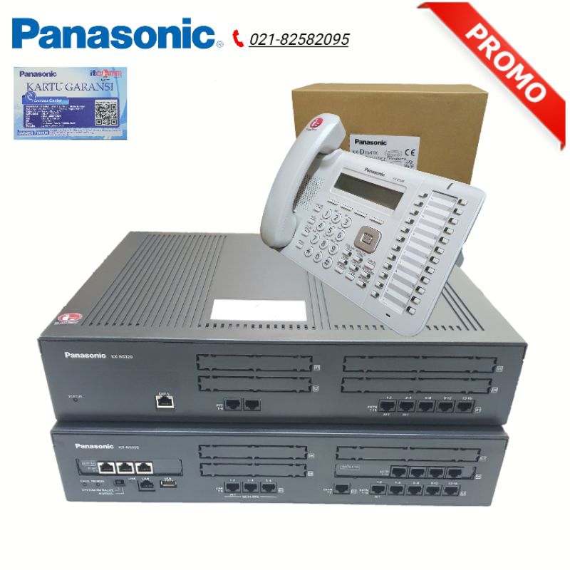 Jual Pabx Panasonic KX-NS300 Kap. 6 Line 2 DPT 48 Ext Analog + 1 Unit Telephone KX-DT543 Garansi ...