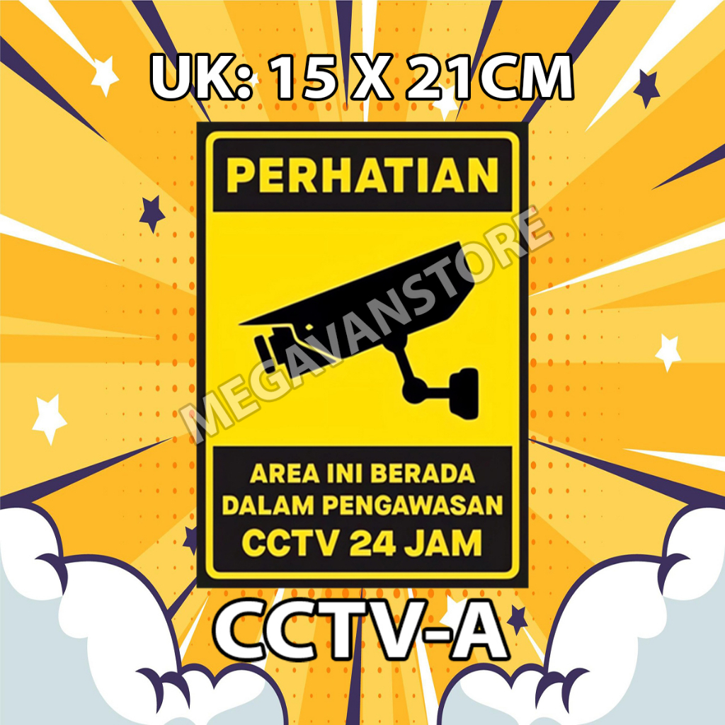 Jual STIKER CCTV / DILARANG PARKIR / DILARANG MEROKOK STIKER MURAH | Shopee Indonesia
