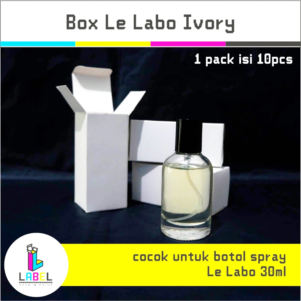 Jual Box Parfum Dus botol lelabo 30ml bahan Ivory 1pack = 10pcs ...