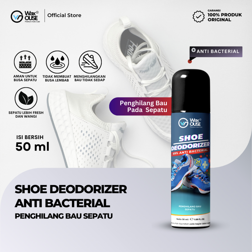Jual Waxouse Shoe Deodorizer Spray Penghilang Bau Sepatu Anti Bacterial ...