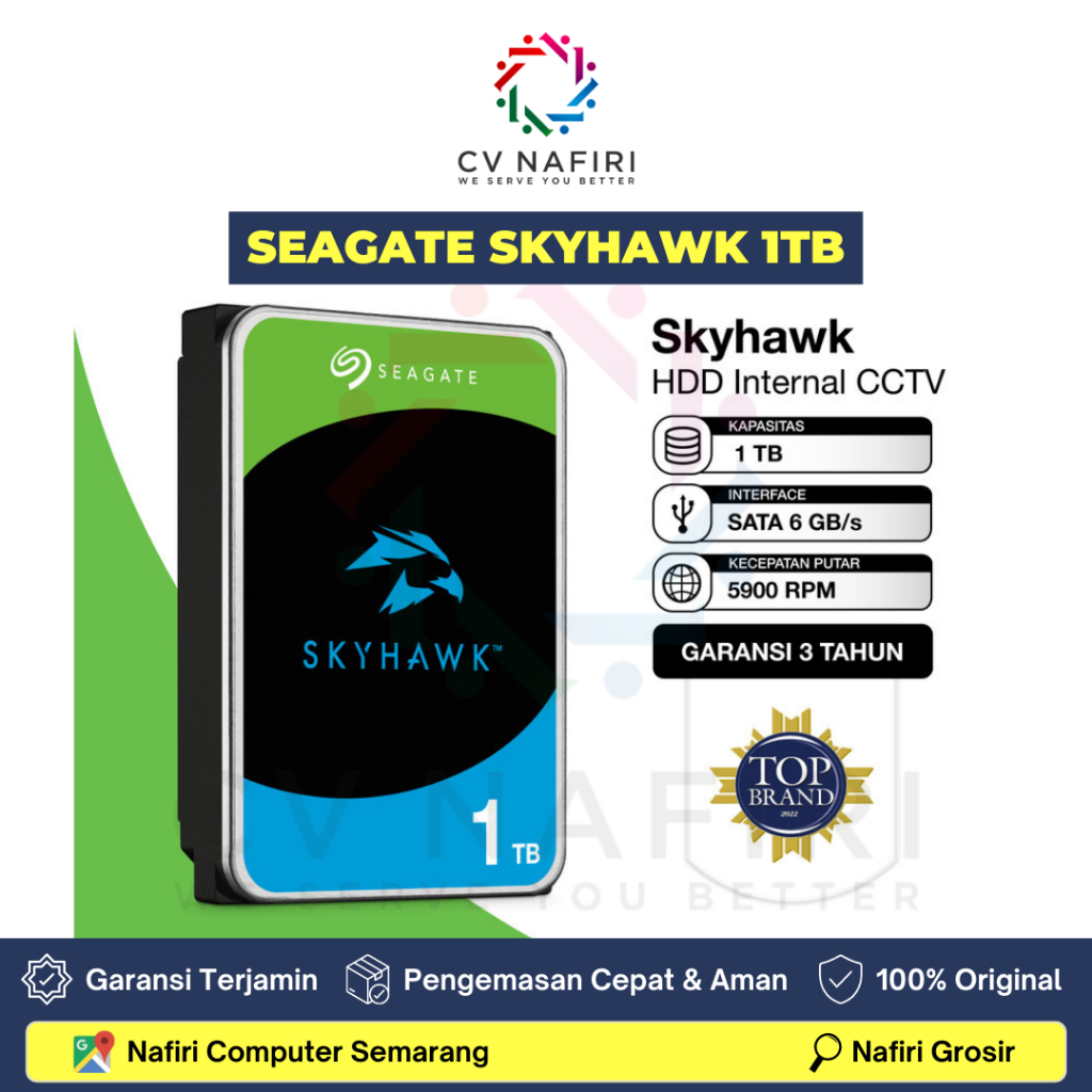 Jual Hardisk Seagate SkyHawk HDD Harddisk Surveillance CCTV 1TB SATA ...