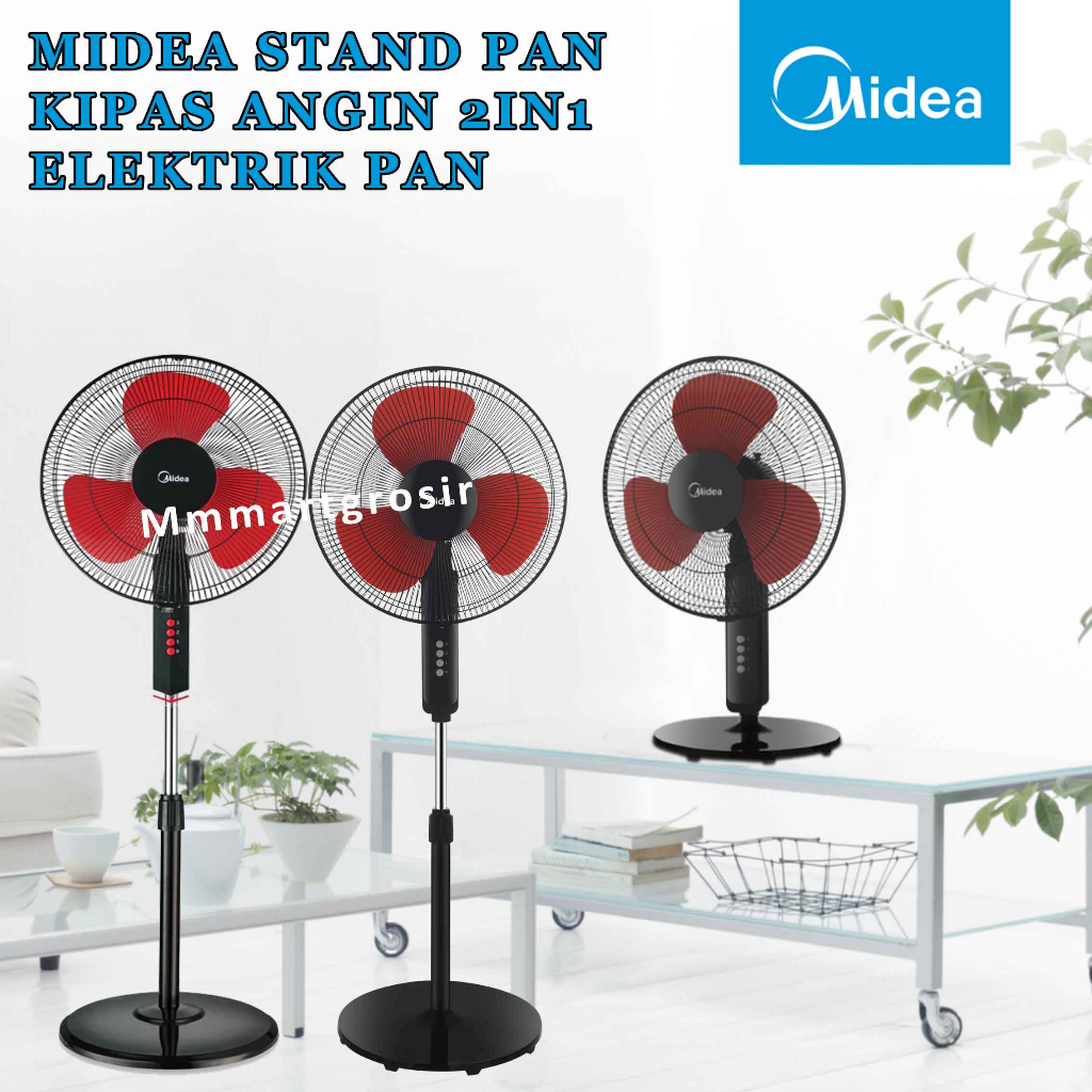 Jual Midea / Kipas Angin Stand Pan / Elektrik Pan / Kipas Angin 2IN1 ...