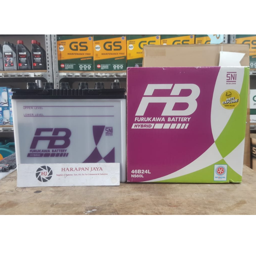 Jual AKI MOBIL FB FURUKAWA HYBRID 46B24L / NS60L (45 AH) (BASAH) | Shopee Indonesia