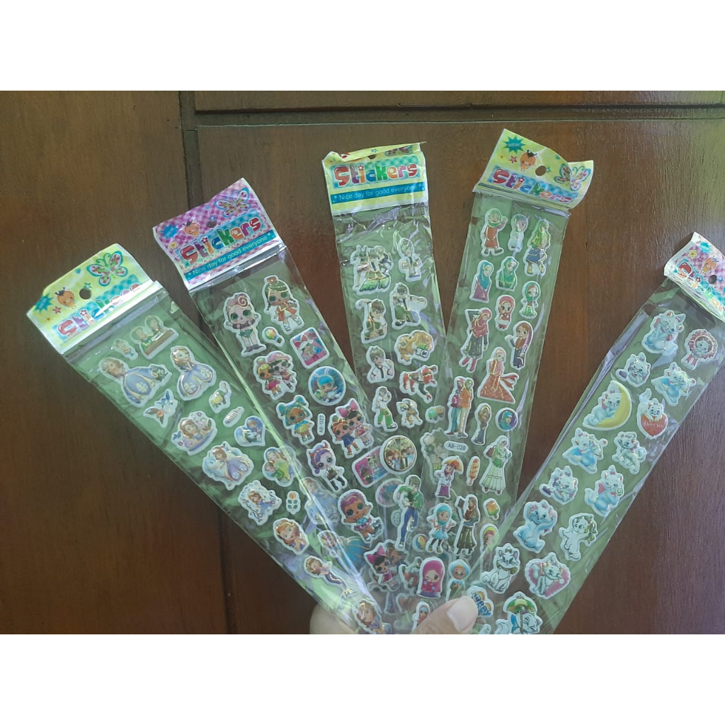 Jual [Chicyaya.id] Sticker 3D Timbul Karakter Panjang Lucu Stiker Murah ...