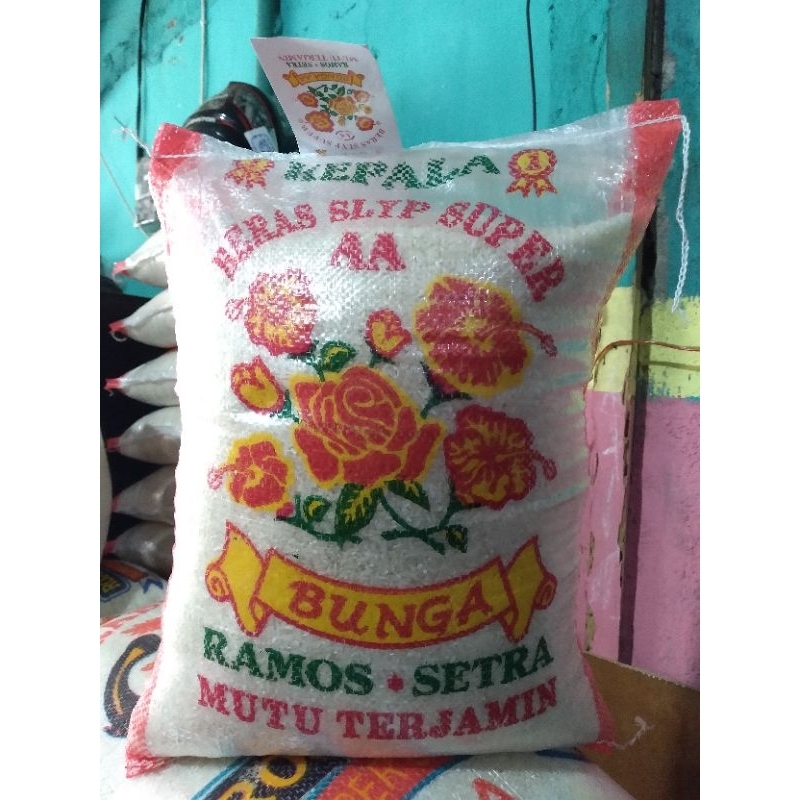 Jual BERAS RAMOS SETRA CAP BUNGA PULEN 10 LITER & 10 KG | Shopee Indonesia