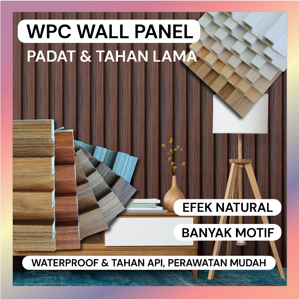 Jual WPC WALLPANEL DINDING | WOOD WALL PANEL PVC HIASAN KAYU DINDING 3D | Shopee Indonesia