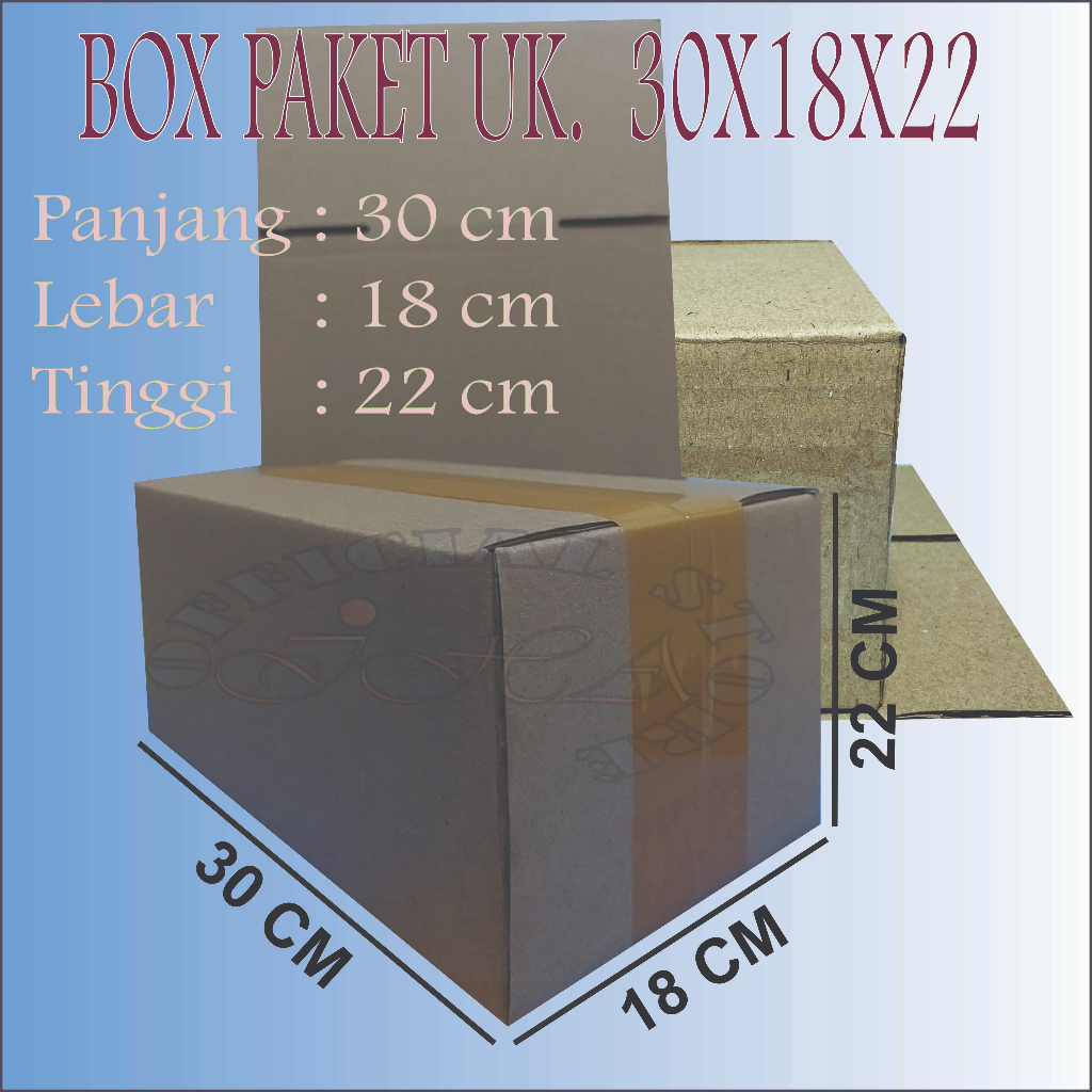 Jual Box packing uk. 30x18x22 cm kerdus karton packing online murah ...