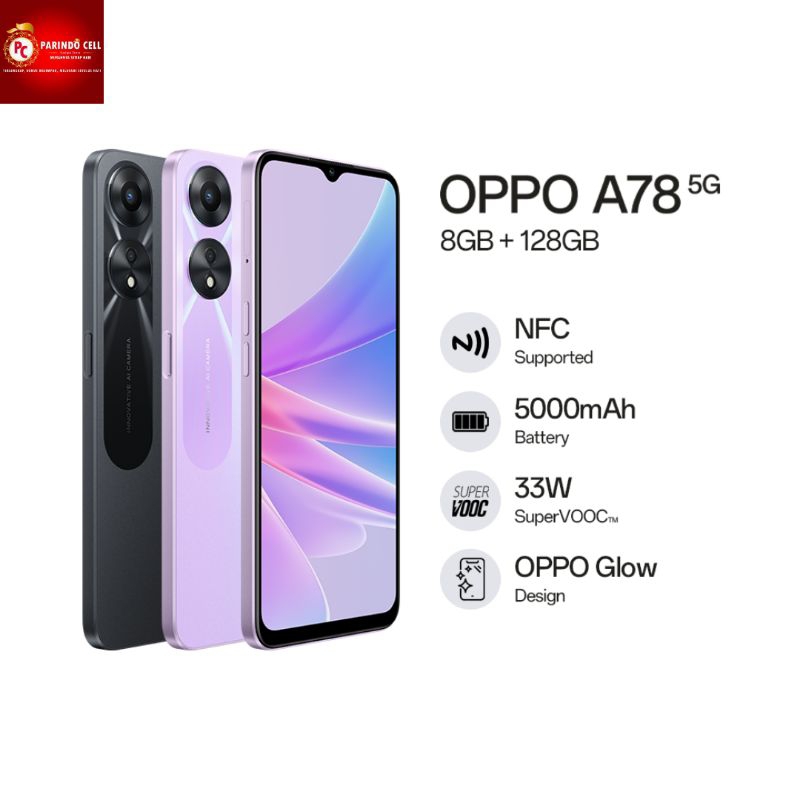 Jual Oppk A78 5G 8GB/128GB 5000mAh 33W SUPERVOOC™ DUAL STEREO SPEAKERS ...