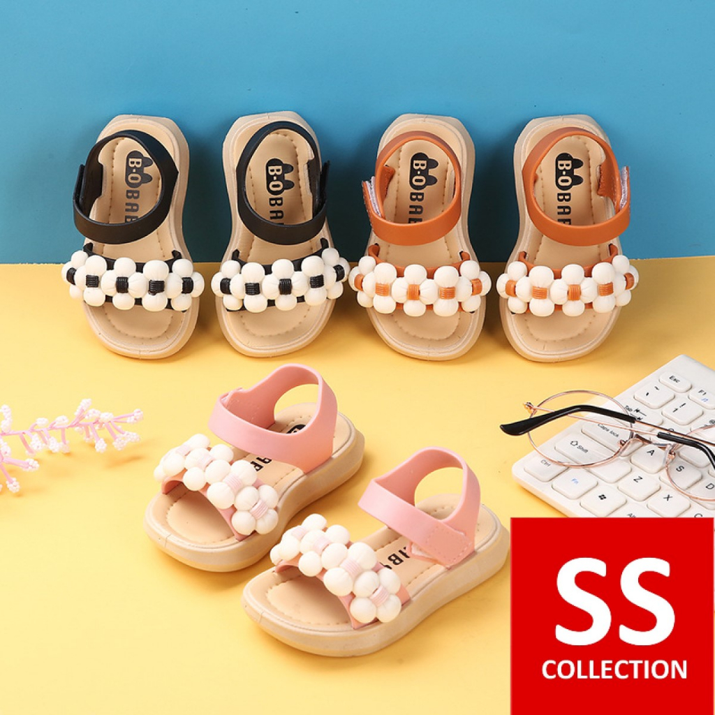 Jual SSC - SP102 SANDAL POMPOM SANDAL ANAK 1-5 TAHUN SANDAL | Shopee ...
