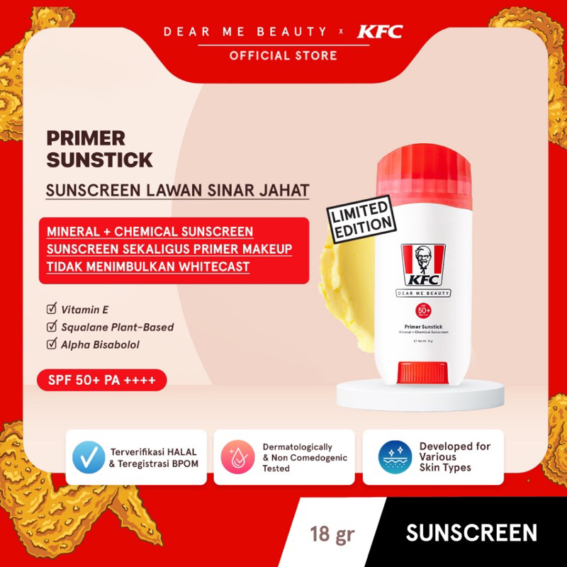 Jual DEAR ME BEAUTY X KFC Primer Sunstick SPF 50+ PA++++ sunscreen ...