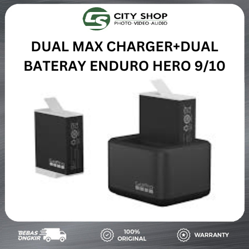 Jual GO PRO DUAL MAX CHARGER+DUAL BATTERY ENDURO & DUAL BATTERY ENDURO ...