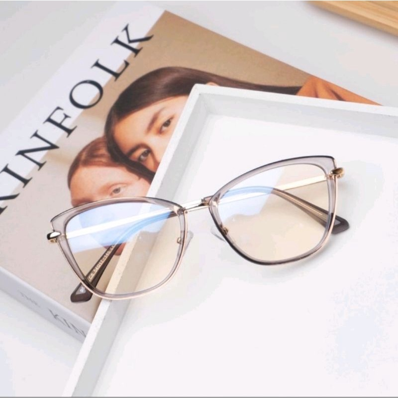 Jual {BEST SELLER} KACAMATA MINUS FRAME WANITA 95290 FREE LENSA ANTI ...