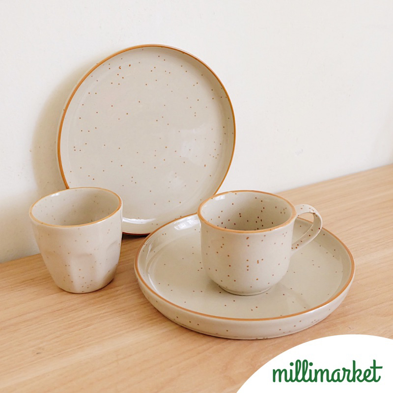 Jual [MILLI] ASARA SET SERIES (Plate & Mug)/Piring Gelas Set Keramik ...