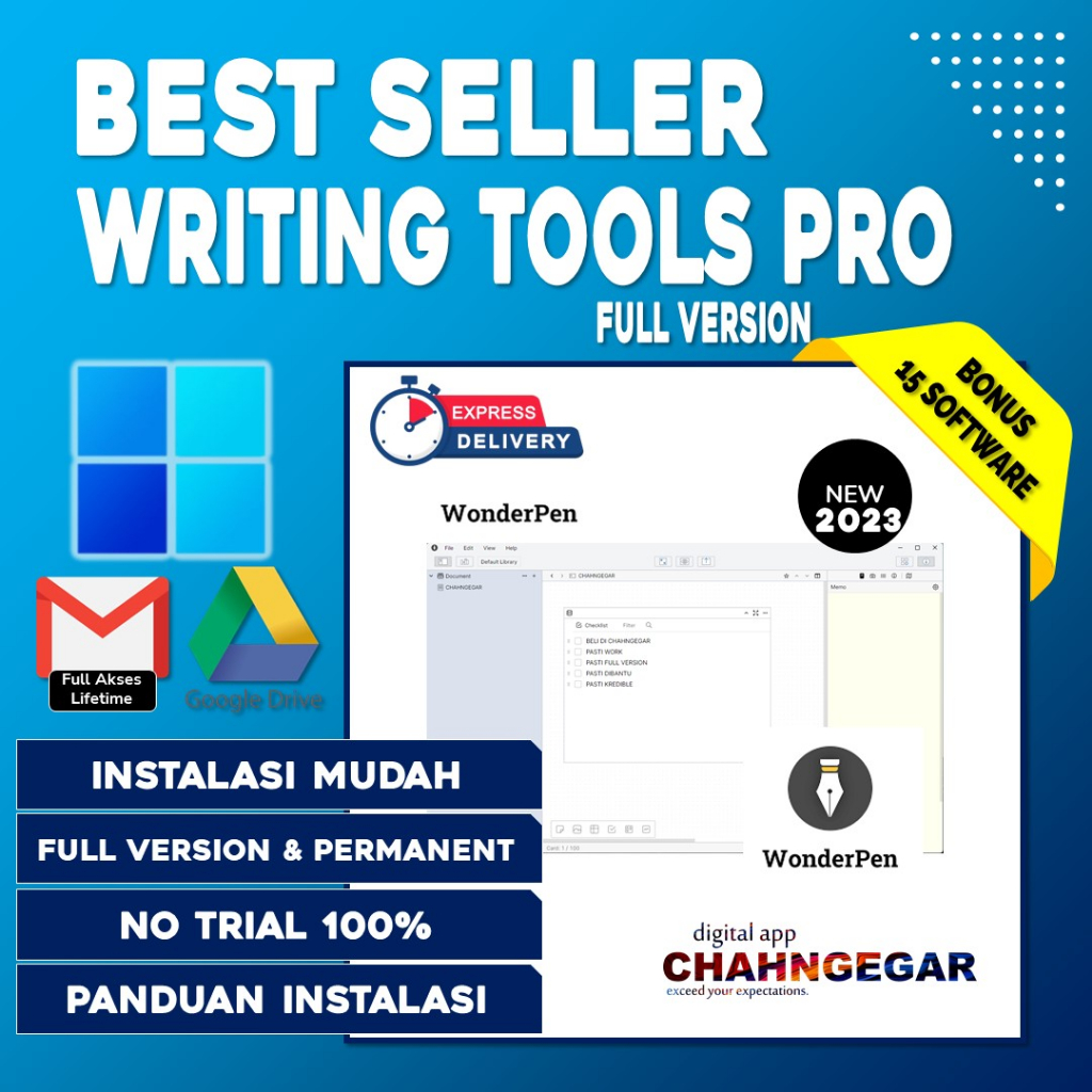 Jual TominLab WonderPen 2023 Full Lisensi Software Writing Tools Aplikasi Menulis | Shopee Indonesia