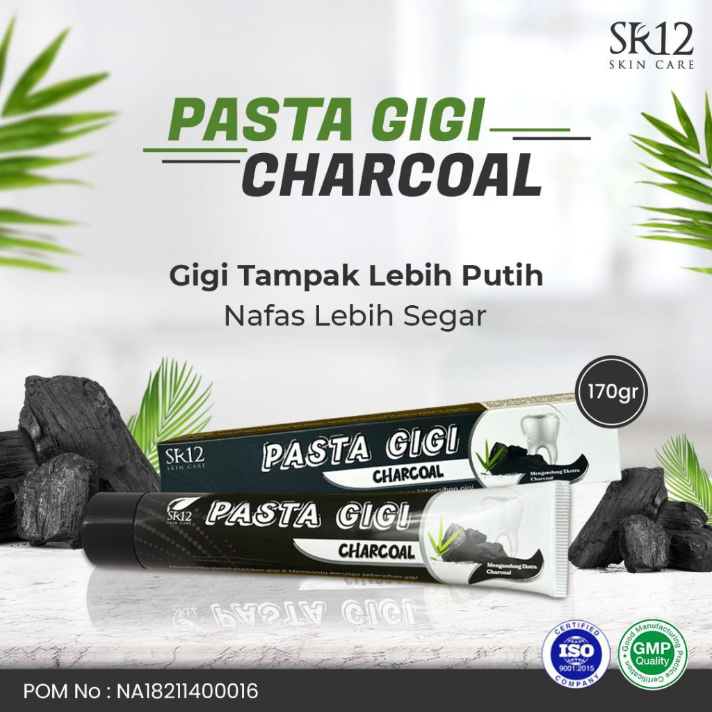 Jual PASTA GIGI CHARCOAL SR12 / ODOL CHARCOAL / PEMUTIH GIGI / MENCEGAH ...