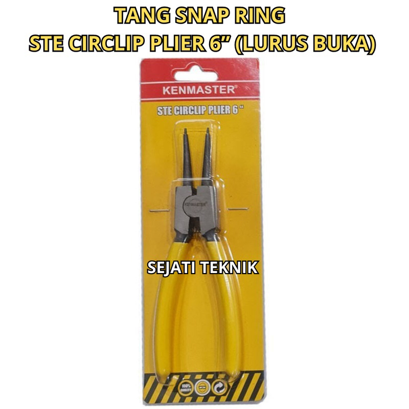 Jual Tang snap ring ste circlip plier 6 inch lurus buka tang lurus buka ...