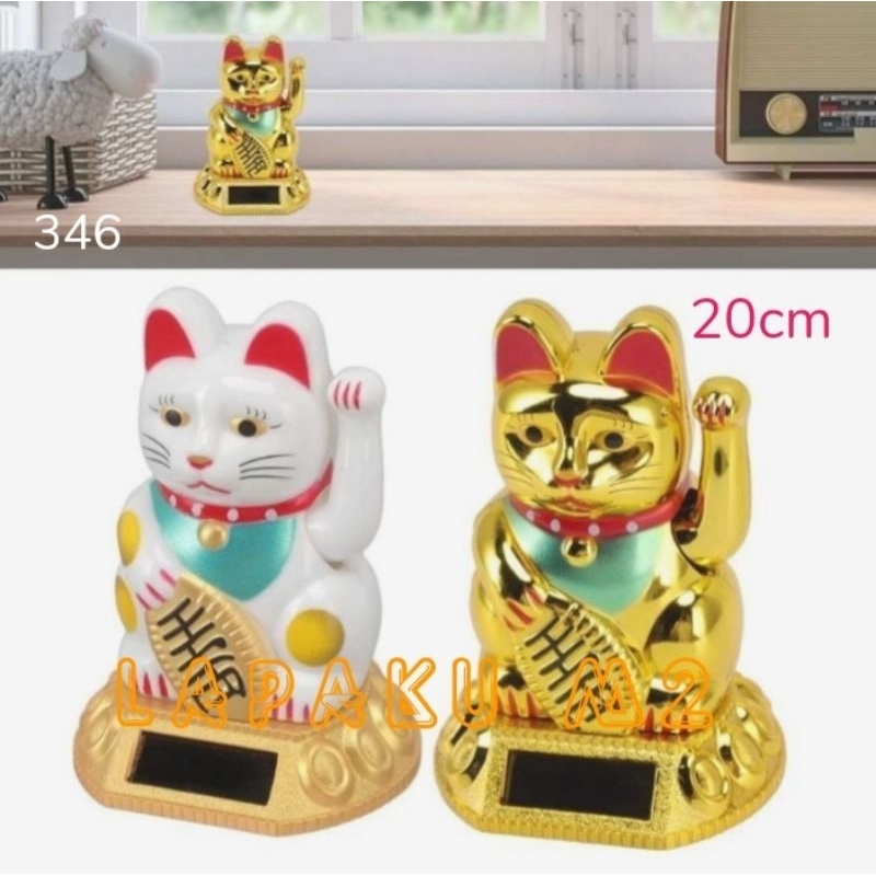 Jual Patung Kucing Hoki Lucky Cat 20cm/Miniatur Pajangan | Shopee Indonesia