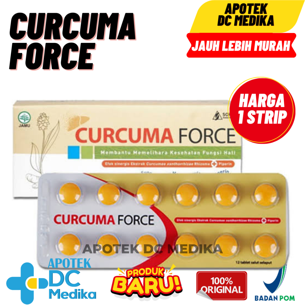 Jual CURCUMA FORCE TAB / CURCUMA FCT / 1 STRIP / NAFSU MAKAN DEWASA ...