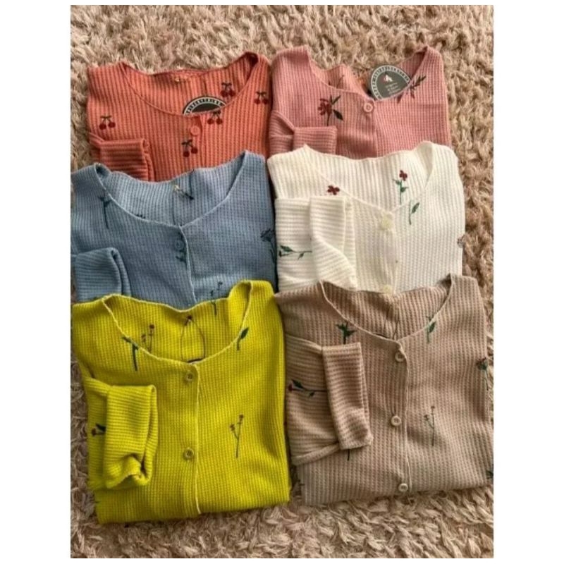Jual Cardigan Crop Rajut Motif lucu/Outer remaja kekinian/Luaran ...