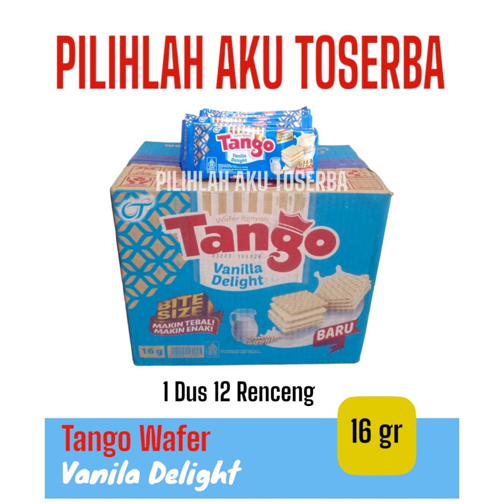 Jual Tango Wafer VANILLA DELIGHT RENCENG - (HARGA 1 KARTON ISI 12 ...