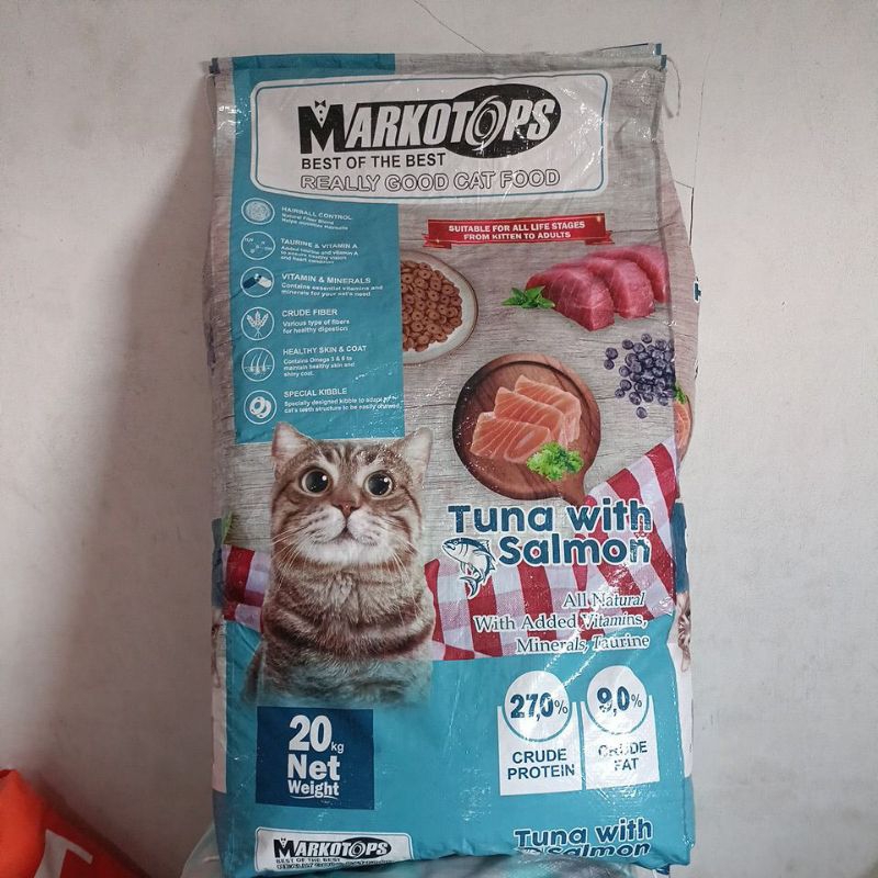 Jual MARKOTOPS REALLY GOOD CAT FOOD TUNA WITH SALMON 20 KG | Shopee ...
