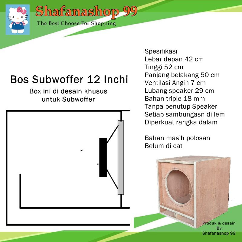 Jual box subwoofer 12 inchi, box speaker untuk subwoofer 12 inchi, box ...