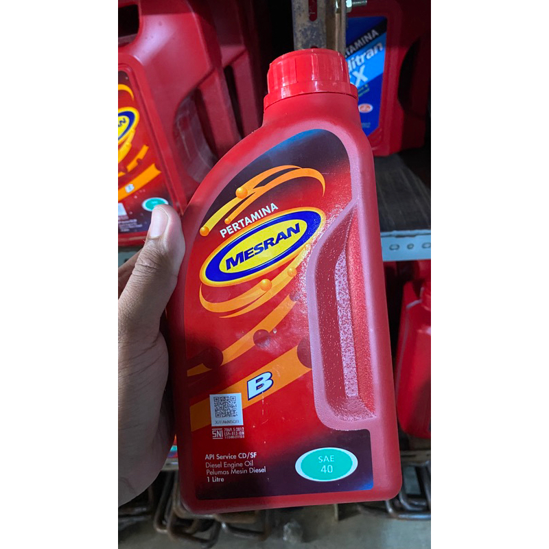 Jual OLI MESIN DIESEL PERTAMINA MESRAN B40 SAE 40 KEMASAN 1 LITER ...