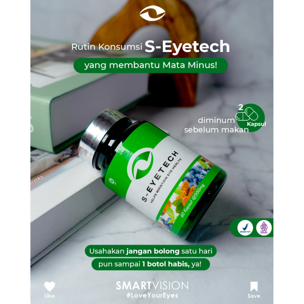 Jual SMART VISION Suplemen Mata Minus & Silinder Terbaik - S-EYETECH 30 ...