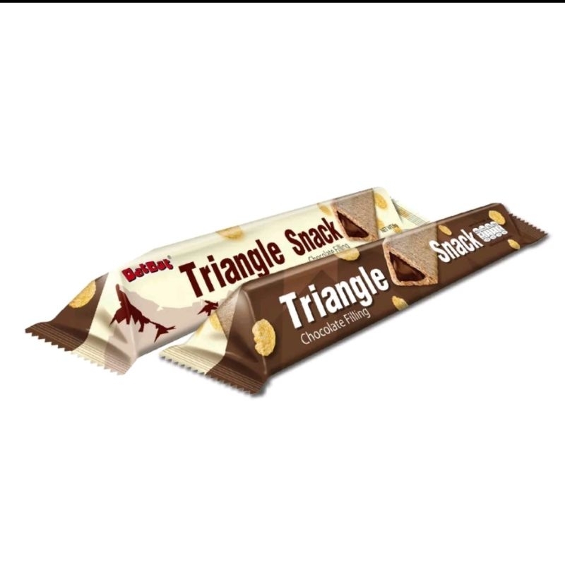 Jual (halal)TRIANGLE SNACK (Biskuit segitiga isi cokelat wafer ...