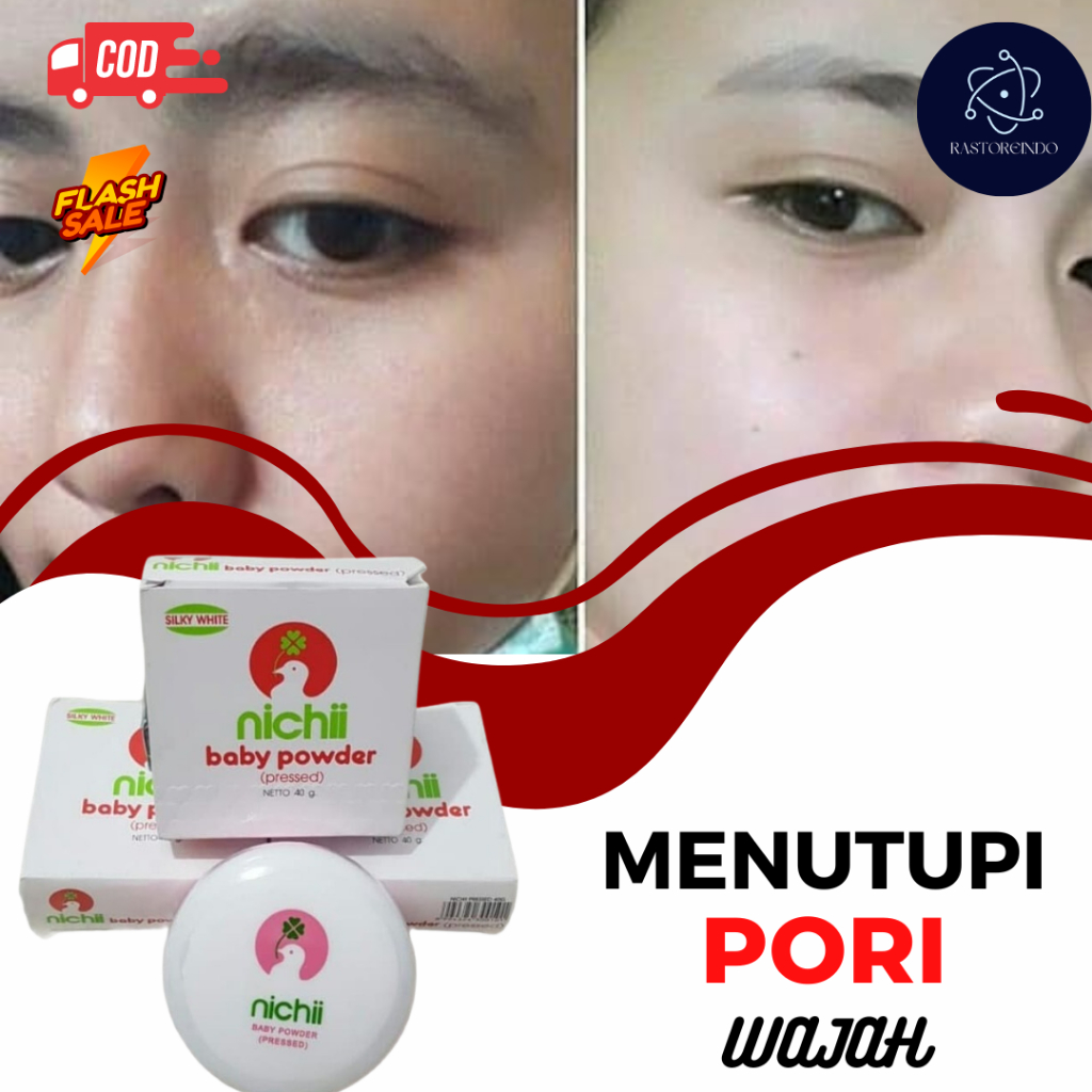 Jual Nichii pressed powder ekfoliasi menghilangkan anti minyak menutupi ...