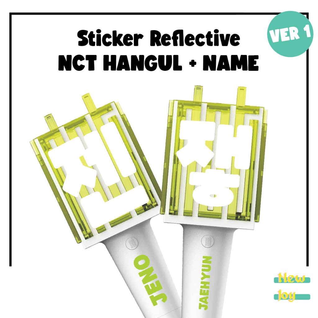 Jual Sticker Deco Reflective Lighstick NCT NEOBONG Ver-1 Hangul Initial ...